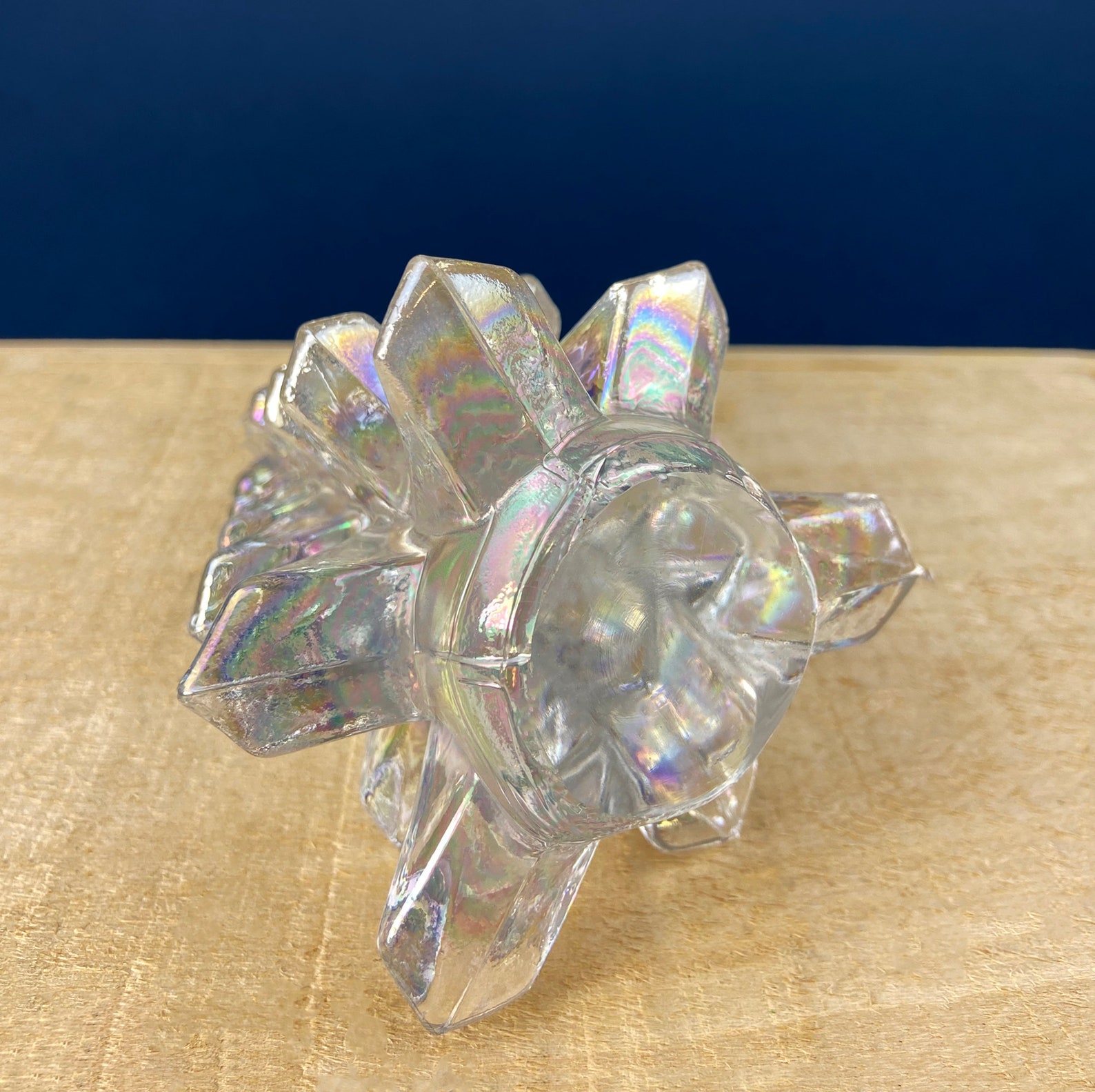 Crystal Christmas Tree. Clear With Irridescent Undertones. Hand Crafted ...