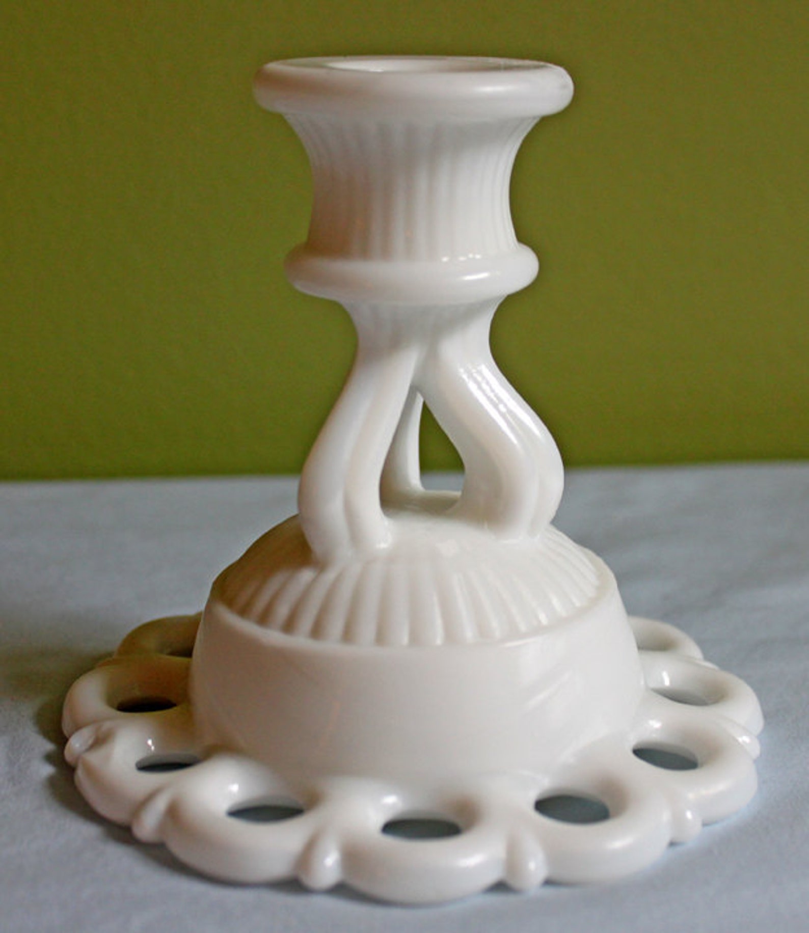 Westmoreland Milk Glass Candle Stick. Old Colony Pattern. Candles Stick ...