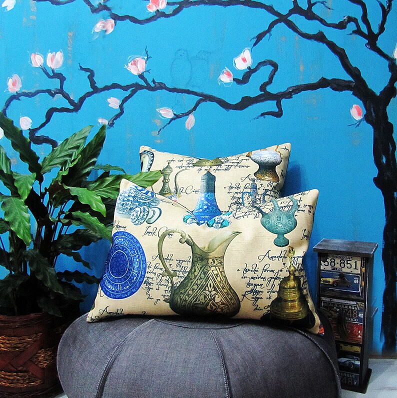 Traditional Turkish Iznik Cini Pattern Pillow Cover /cheerful | Etsy