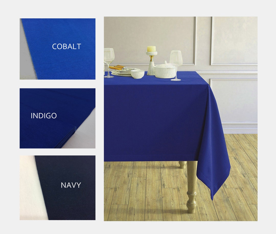 Blue Shades Colors Optional Cotton Country Style Tablecloth -home Decor ...