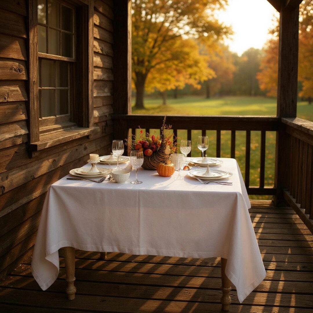 Extra Wide Tablecloth in 4 Vibrant Colors - Personalize to Fit Your ...
