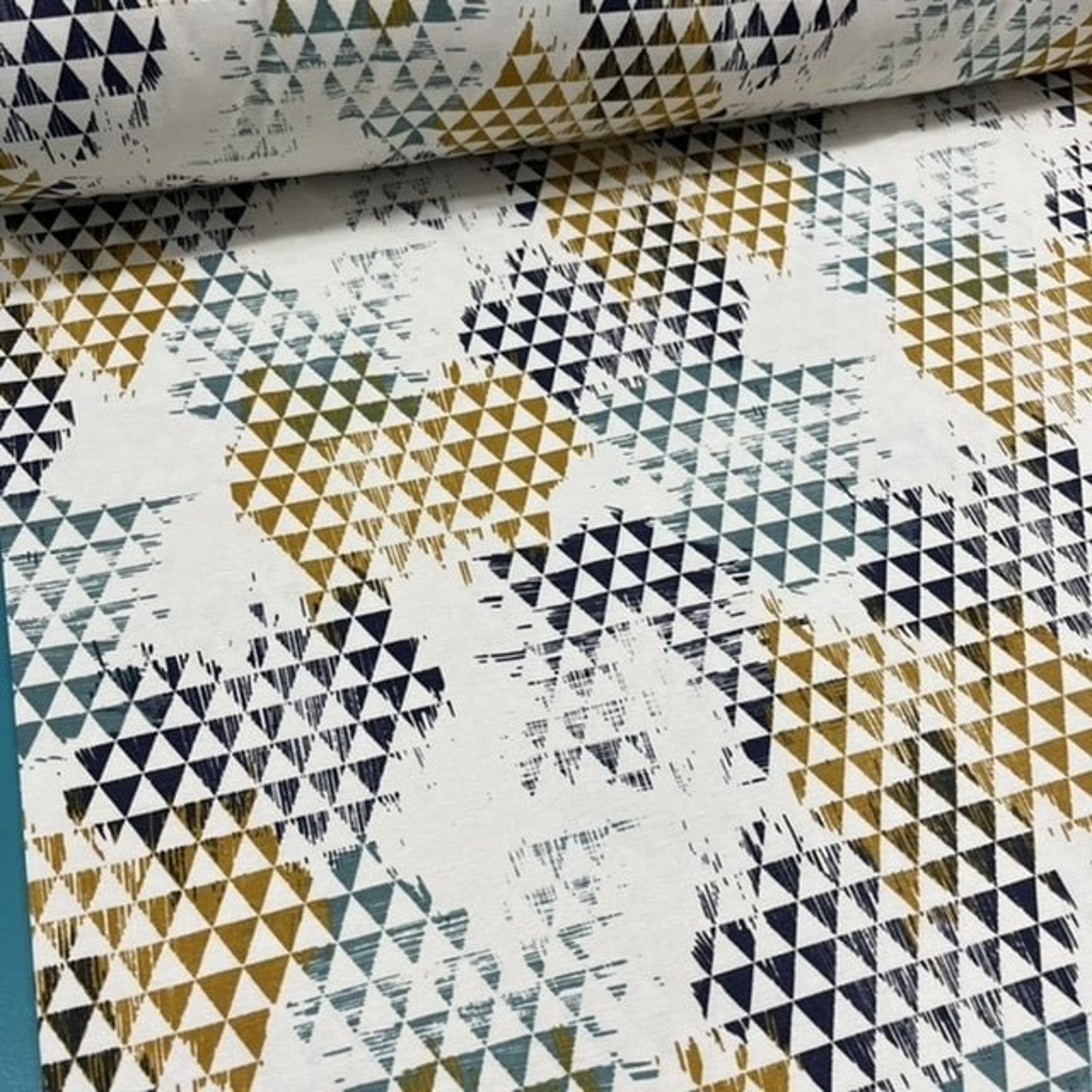 Triangle Aged Pattern Duck Fabric Tablecloth-natural Table - Etsy