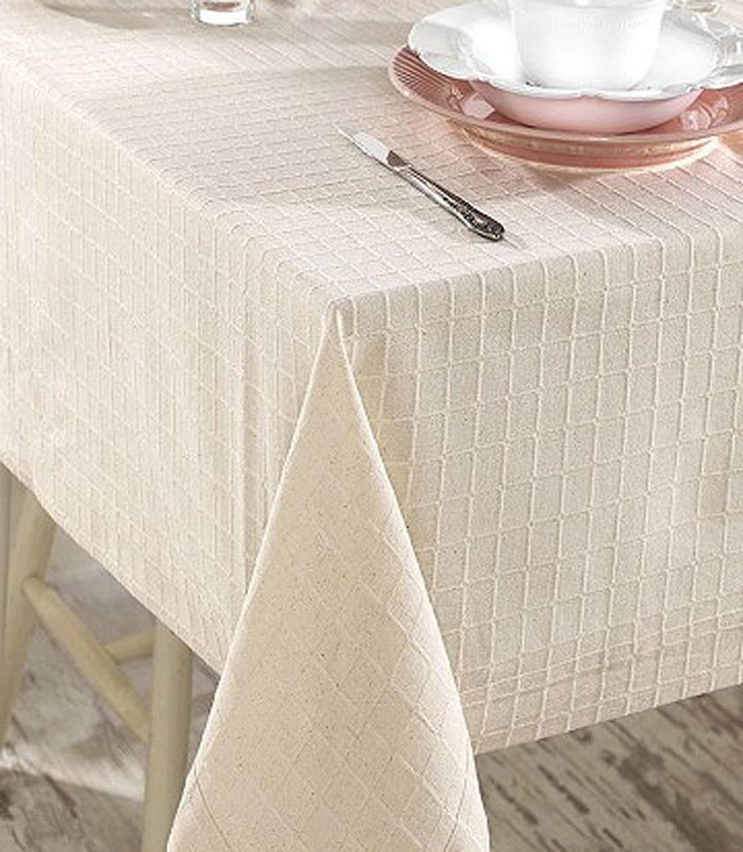 Natural Color Pure Cotton Country Style Tablecloth -natural Table Cloth ...