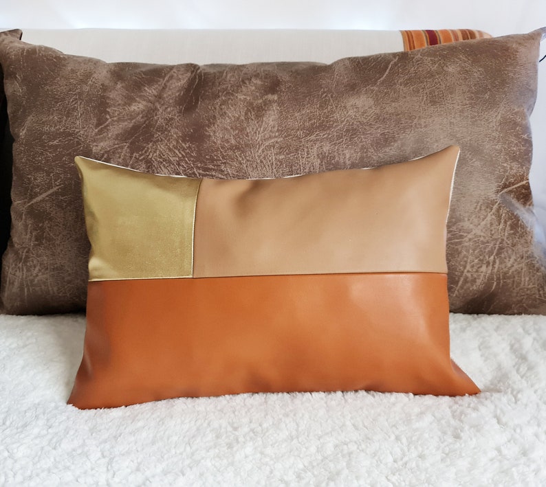 Tan Color/cinnamon Color Biogen Faux Leather and Gold Faux - Etsy