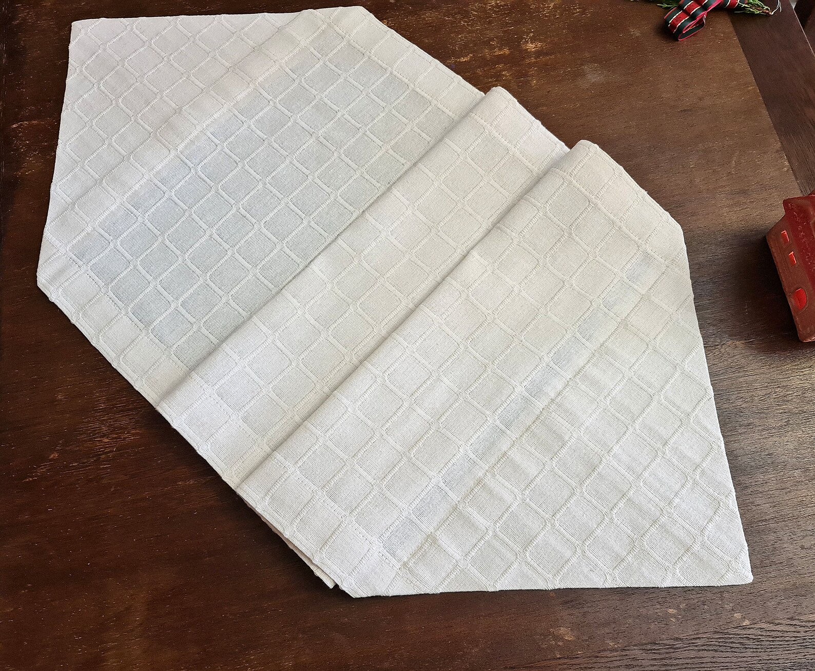 Cream Cotton Country Style Runner Triangle Detail Finish - Etsy