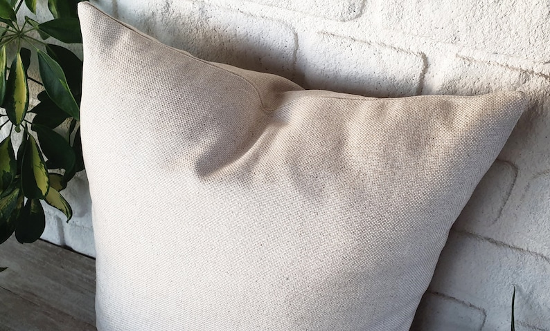 Color Block Lumbar Pillow Cover: Black Wicker Faux Leather, Beige Linen ...