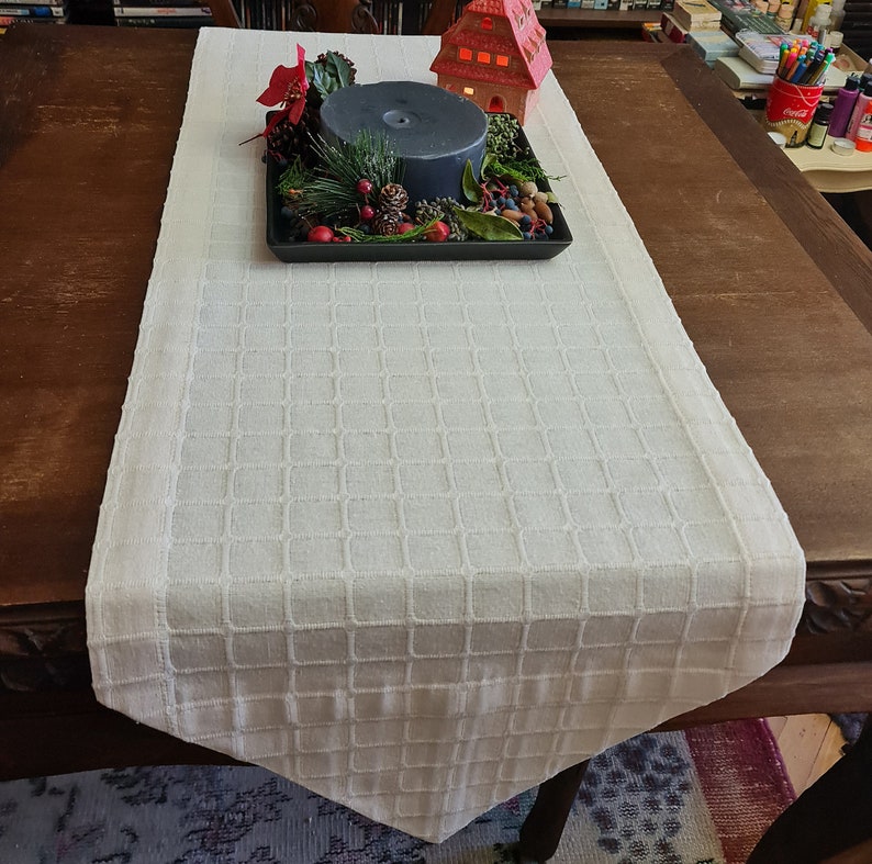 Cream Cotton Country Style Runner Triangle Detail Finish - Etsy