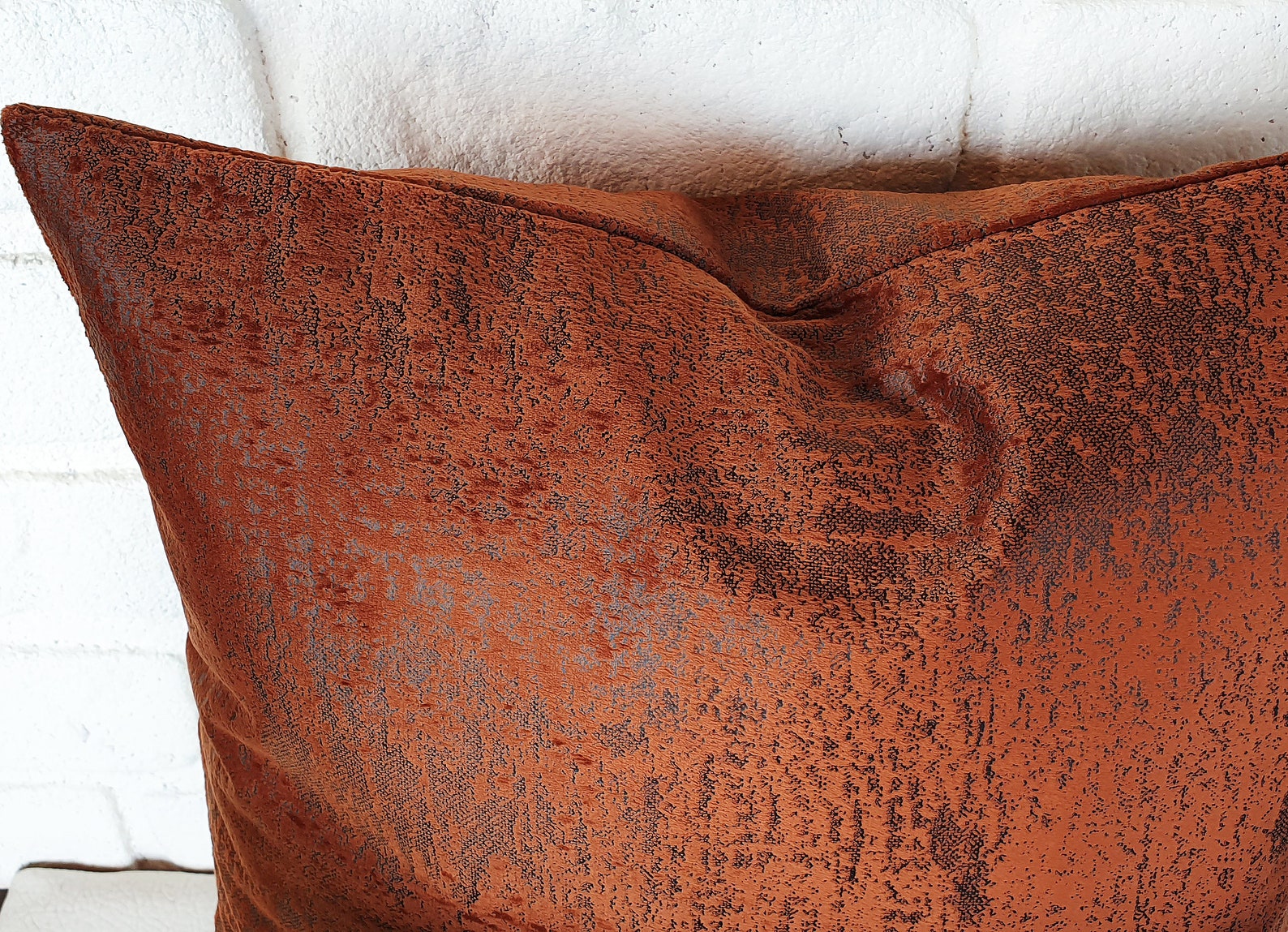 Rustic Look Terracotta Velvet Soft Fabric Pillow Cover | Etsy