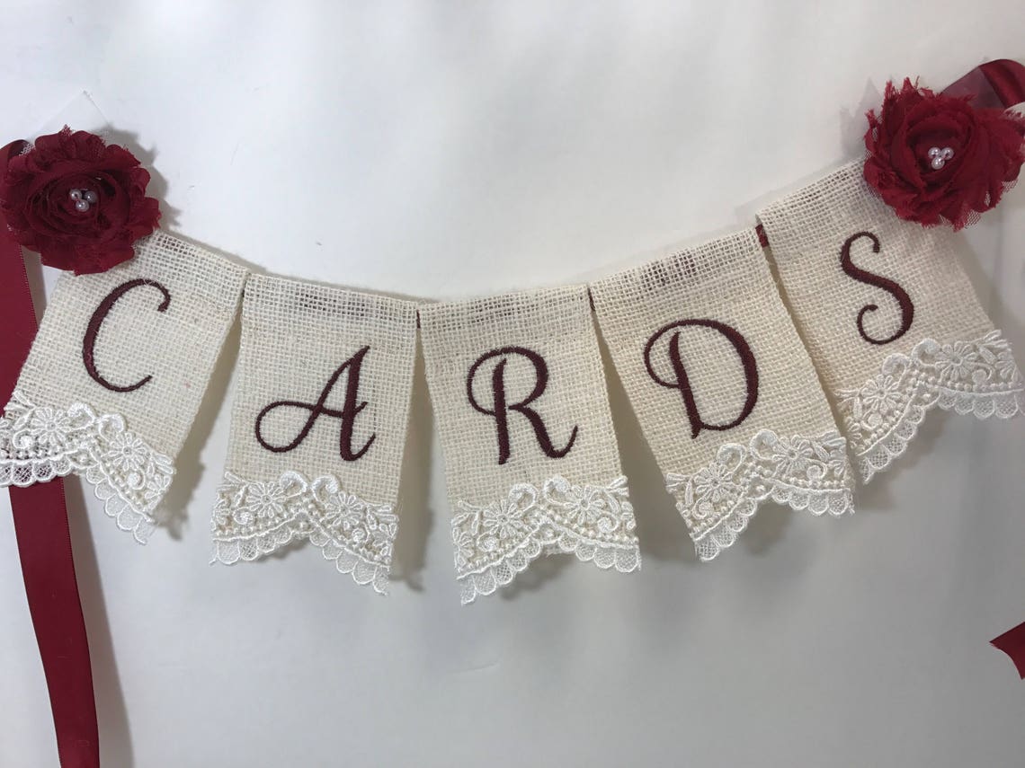 Custom Burlap Lace Banners Wedding Decor Bridal Shower - Etsy