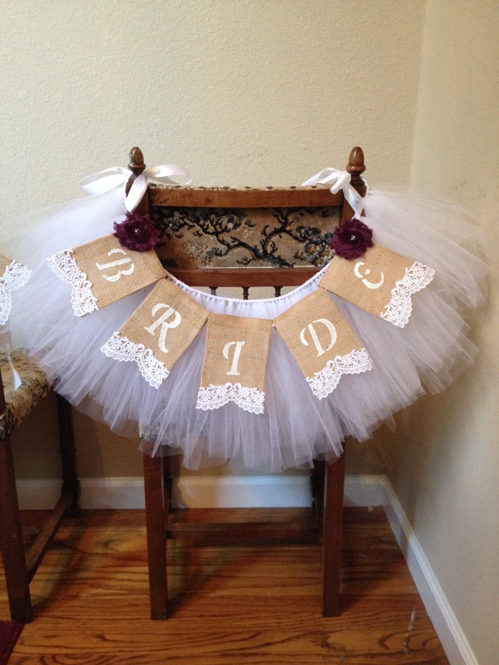 Bride Burlap and Lace Banner Shabby Chic Bridal Shower - Etsy