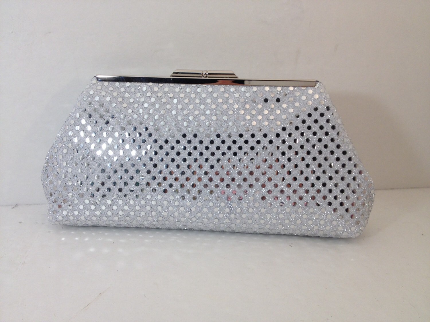 Silver Sequin Disco Ball Clutch Purse with Nickel/Silver | Etsy