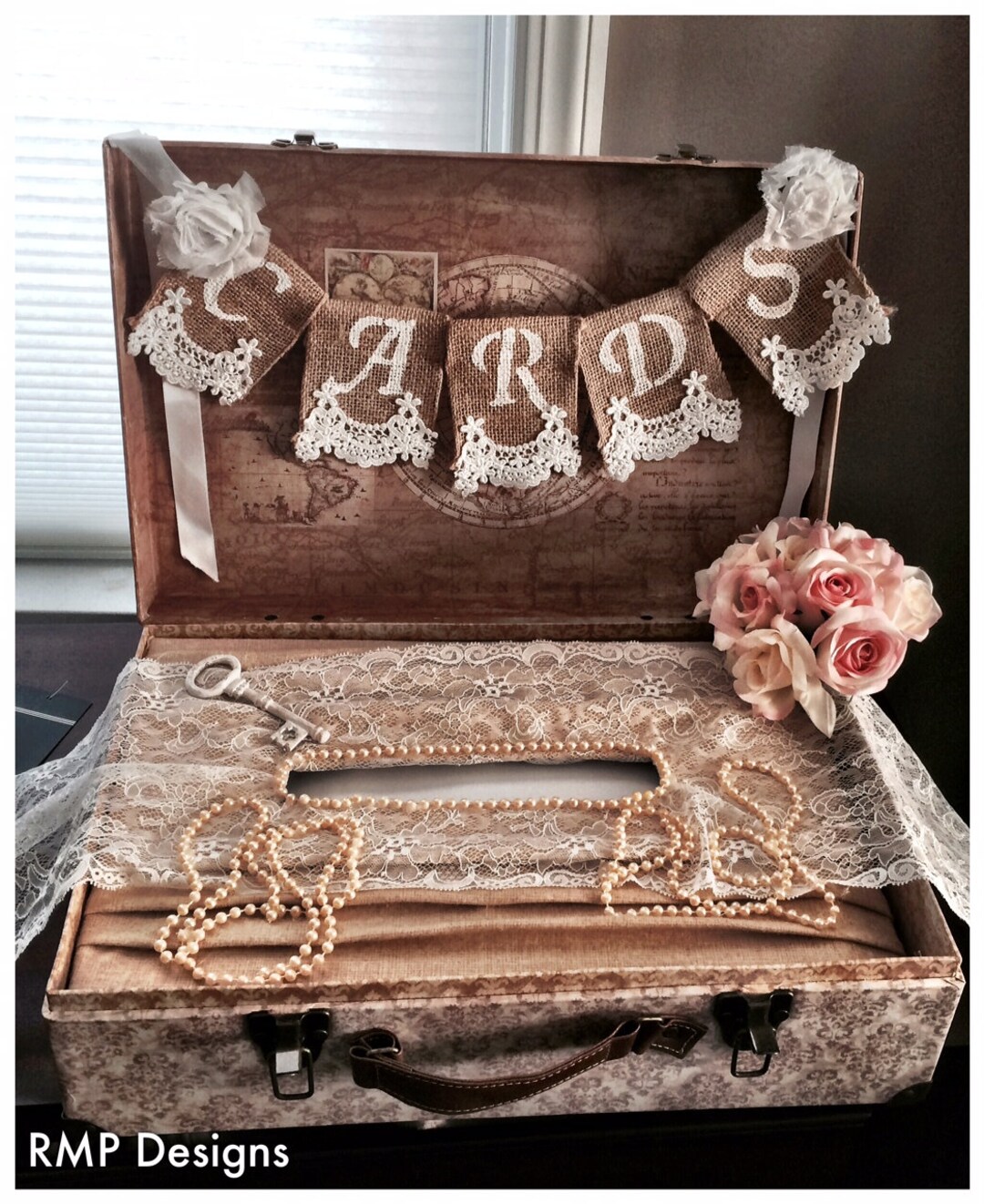 Cards Burlap Lace Banner: Shabby Chic Wedding Decor - Etsy