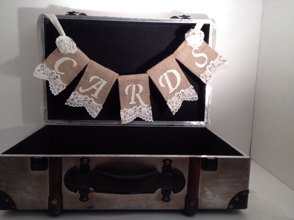 Cards Burlap Lace Banner Wedding Decor Bridal Shower Gift - Etsy