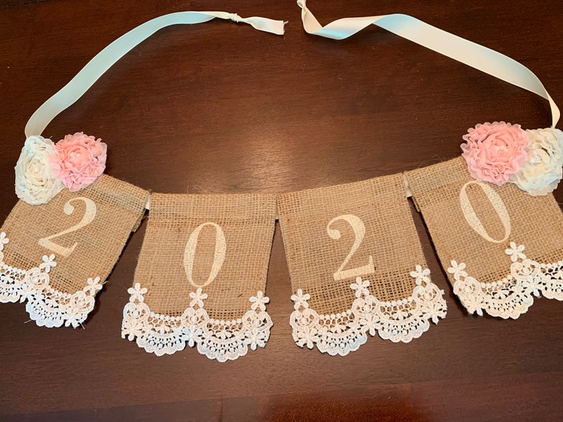 Graduation year Banner Regular Burlap banner Shabby Chic | Etsy