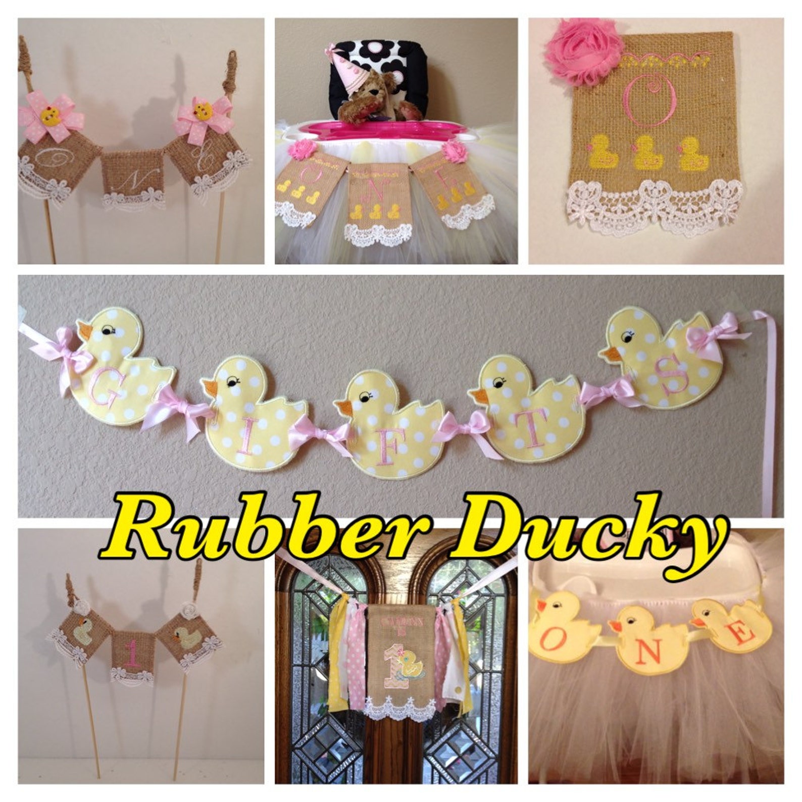 Duck Banner Baby's First Birthday High Chair Banner Duck - Etsy