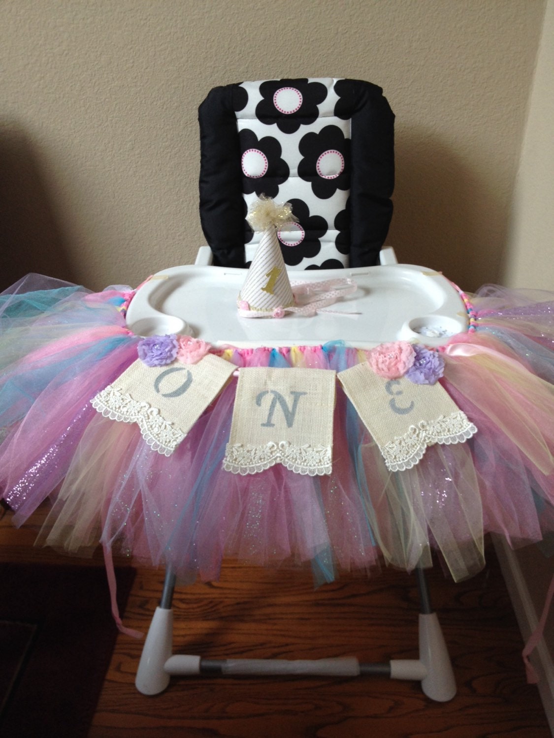 Baby's First Birthday High Chair Tutu and One Banner - Etsy