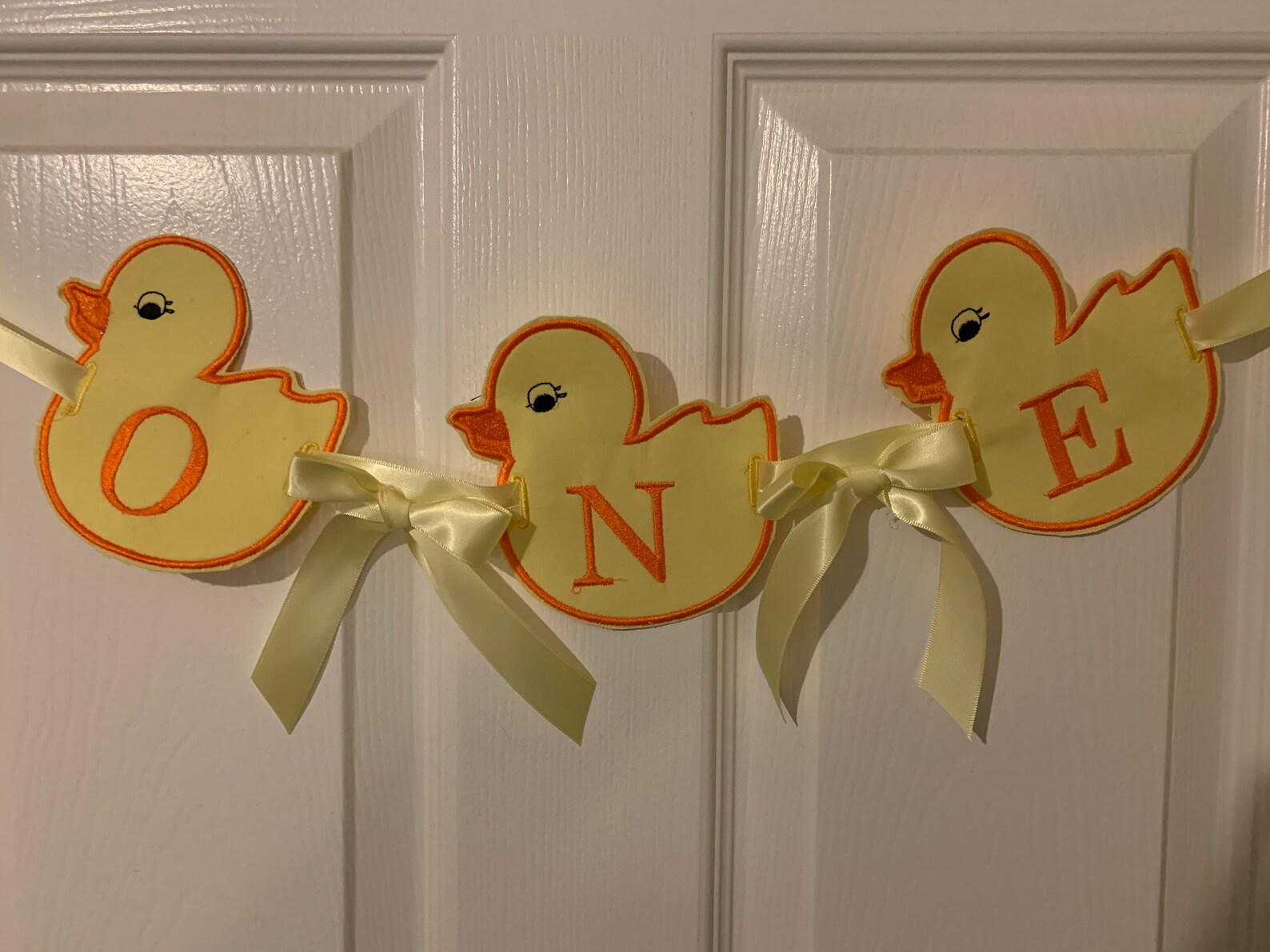 Yellow Duck Banner With High Chair Tutu Baby's First | Etsy