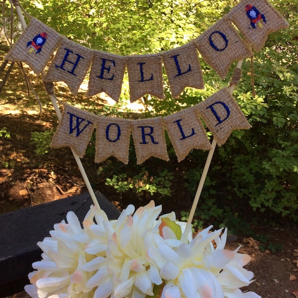 Hello World Theme Baby Shower - Etsy