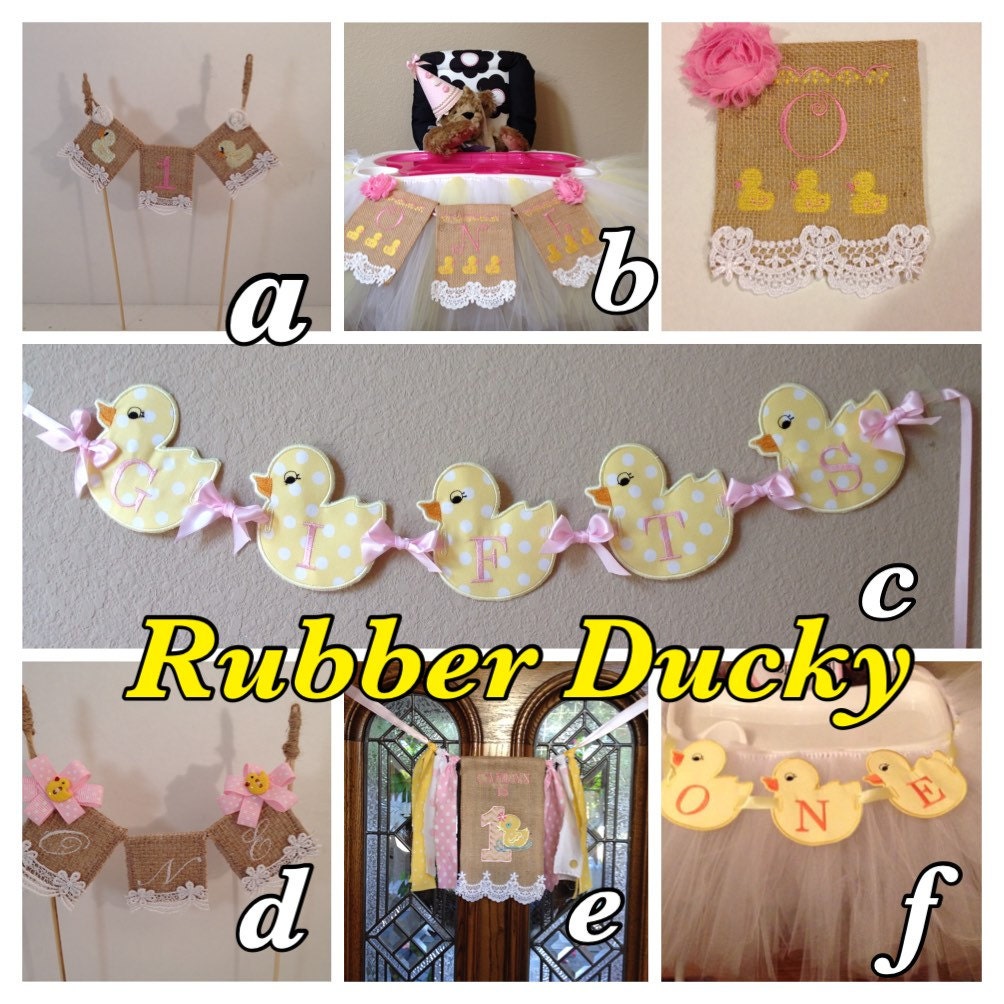 Duck Theme Gifts Banner Shabby Chic Birthday Decor | Etsy