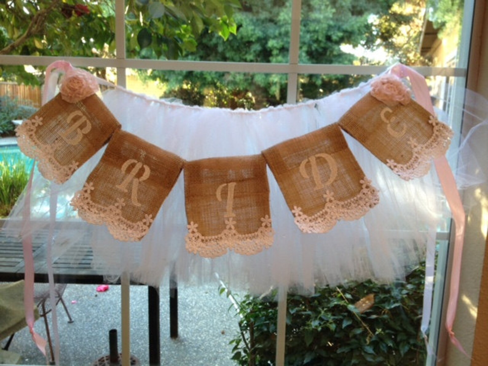 Bride Burlap and Lace Banner, Shabby Chic, Bridal Shower Decor, Wedding ...