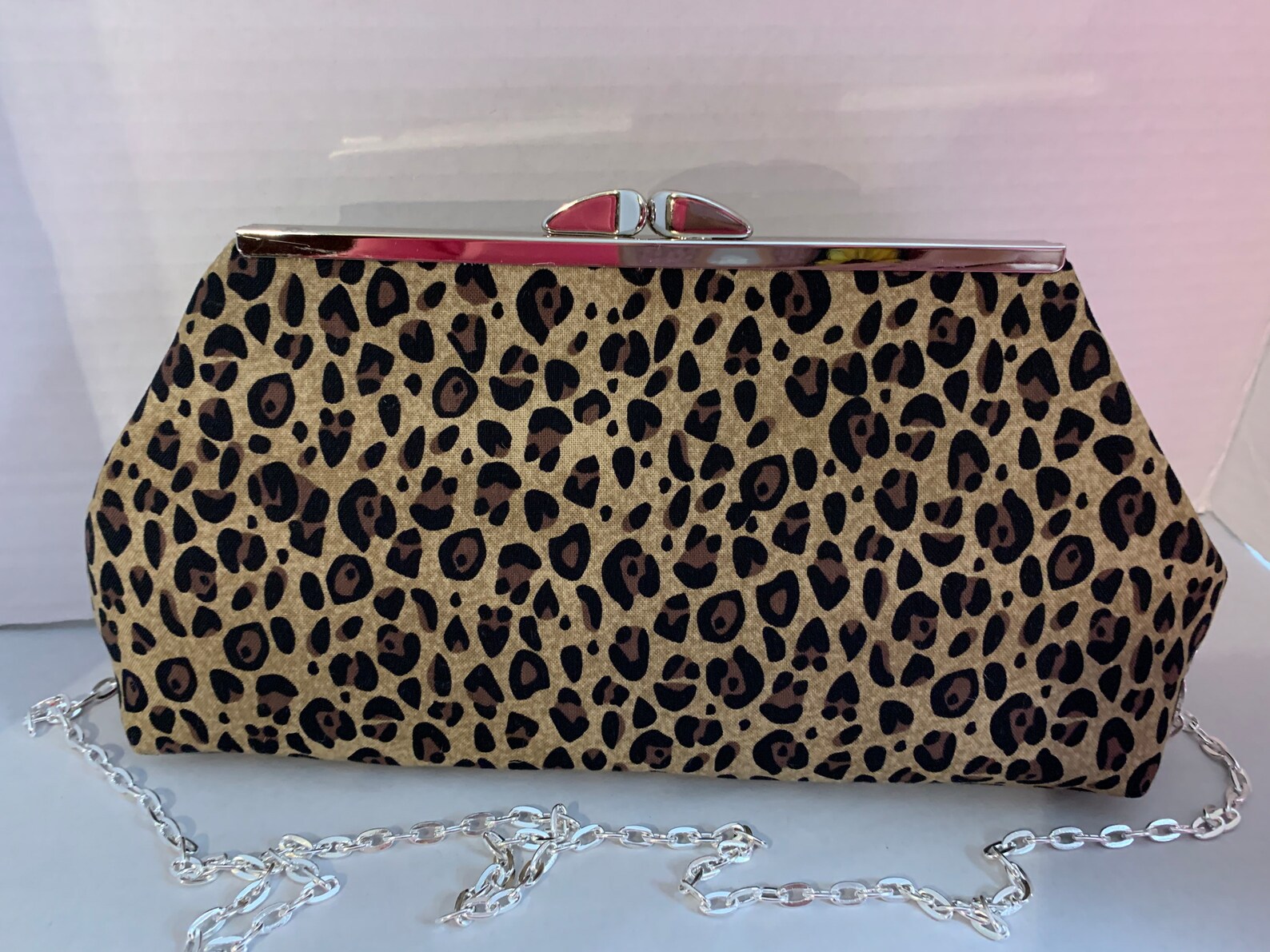 Leopard Print Cotton Clutch Purse With Gold Finish Snap Close - Etsy