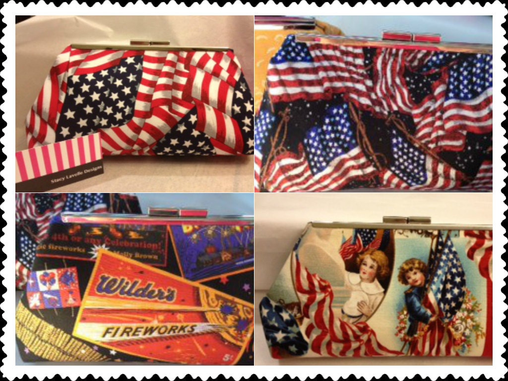 American Flag Patriotic Clutch Purse With Gold Tone Finish - Etsy