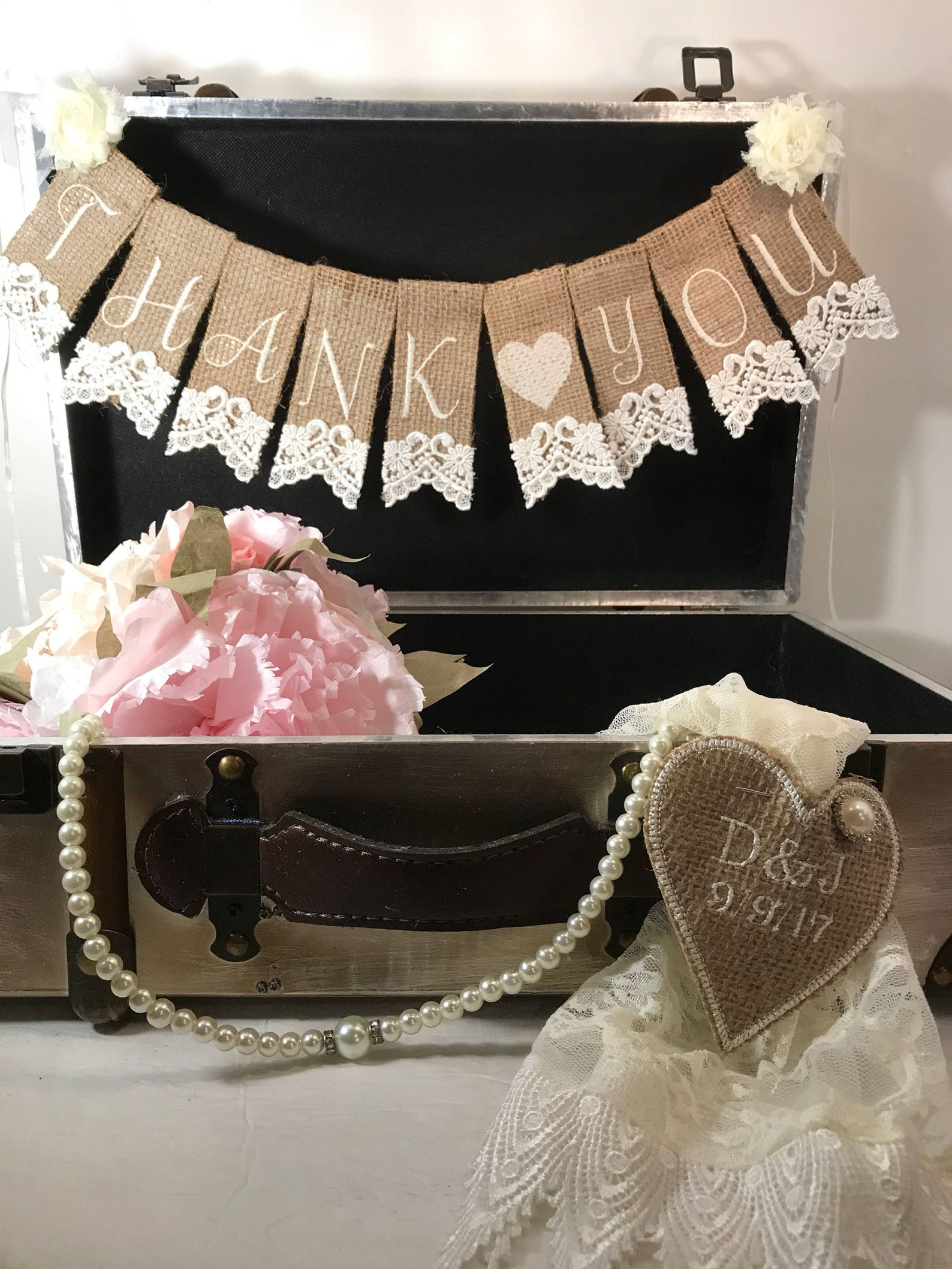 Custom Burlap Lace Banners Wedding Decor Bridal Shower - Etsy