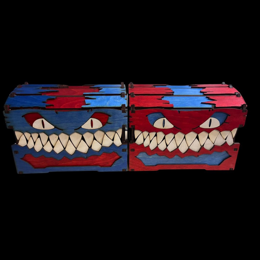 Large Mimic Box Dual Colored Stained Wood - Etsy