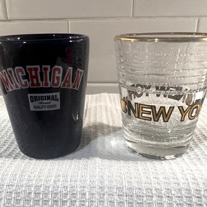 SALE 8 Cute, Rare Vintage Souvenir Shot Glasses: NYC, Pennsylvania 2 ...