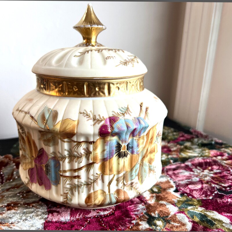 Antique Biscuit Jar - Etsy