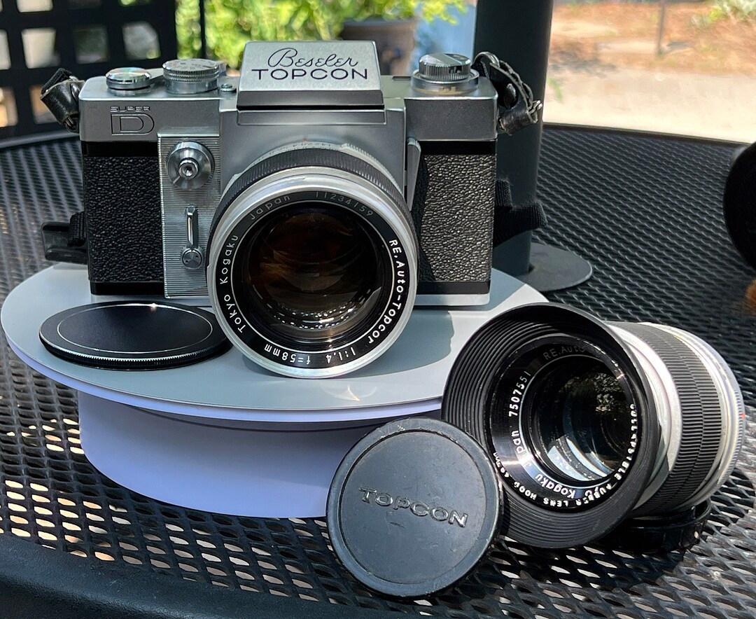 1960s Beseler Topcon Super D 35mm SLR Film Camera With 2 Lenses: Auto ...