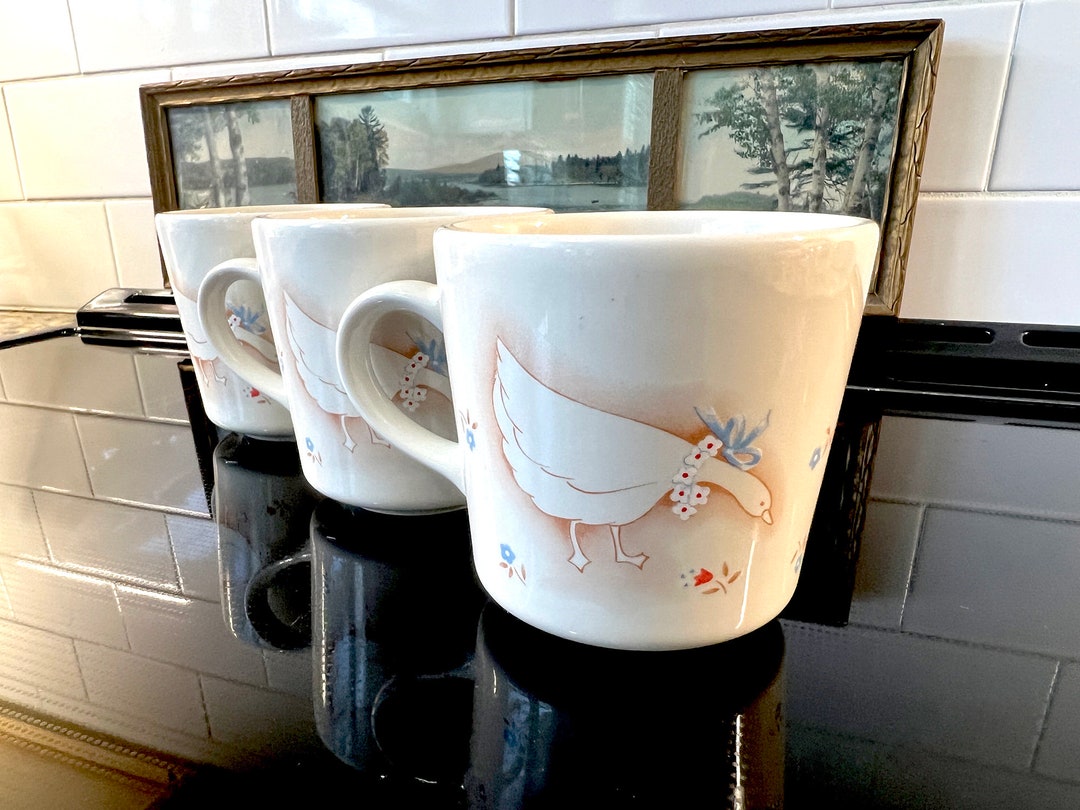 Vintage Corelle "country Promenade" Whimsical Goose Design Mugs or ...