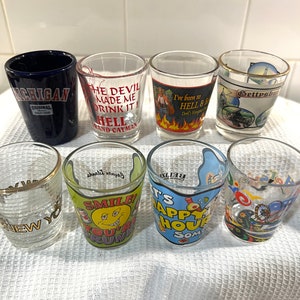 SALE 8 Cute, Rare Vintage Souvenir Shot Glasses: NYC, Pennsylvania 2 ...