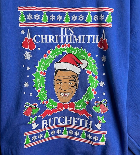 Vintage Mike Tyson Holiday Christmas Sweater / Sweats… - Gem