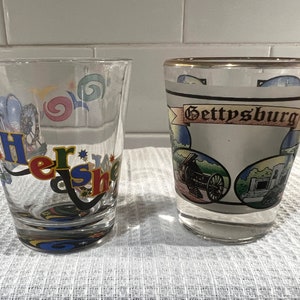 SALE 8 Cute, Rare Vintage Souvenir Shot Glasses: NYC, Pennsylvania 2 ...