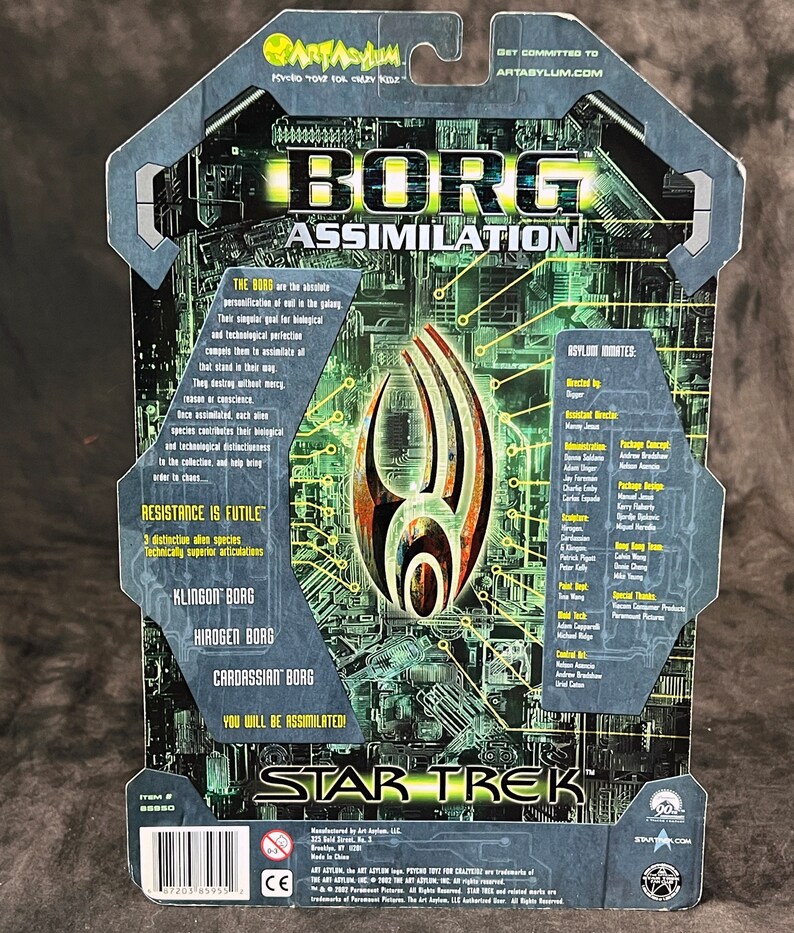 Star Trek Borg Assimilation Klingon Figure, Art Asylum 2002, NIB - Etsy