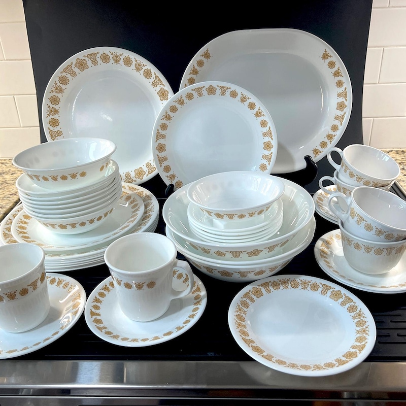 Corelle Butterfly Gold Dinnerware - Etsy