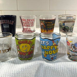 SALE! 8 Cute, Rare Vintage Souvenir Shot Glasses: NYC, Pennsylvania (2 ...