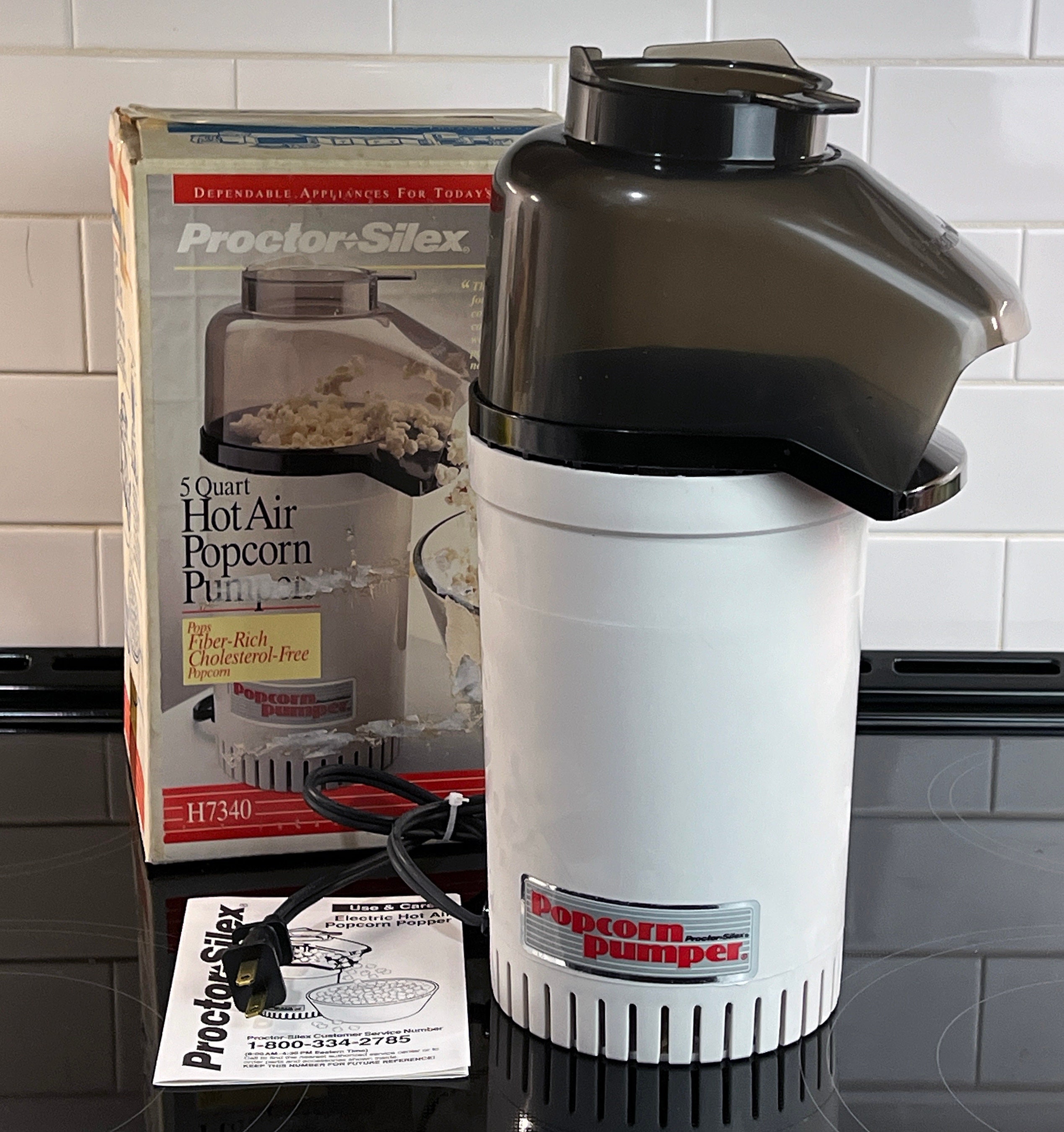 Vintage Proctor-silex 5 Quart Electric Hot Air Popcorn Pumper, Popcorn ...