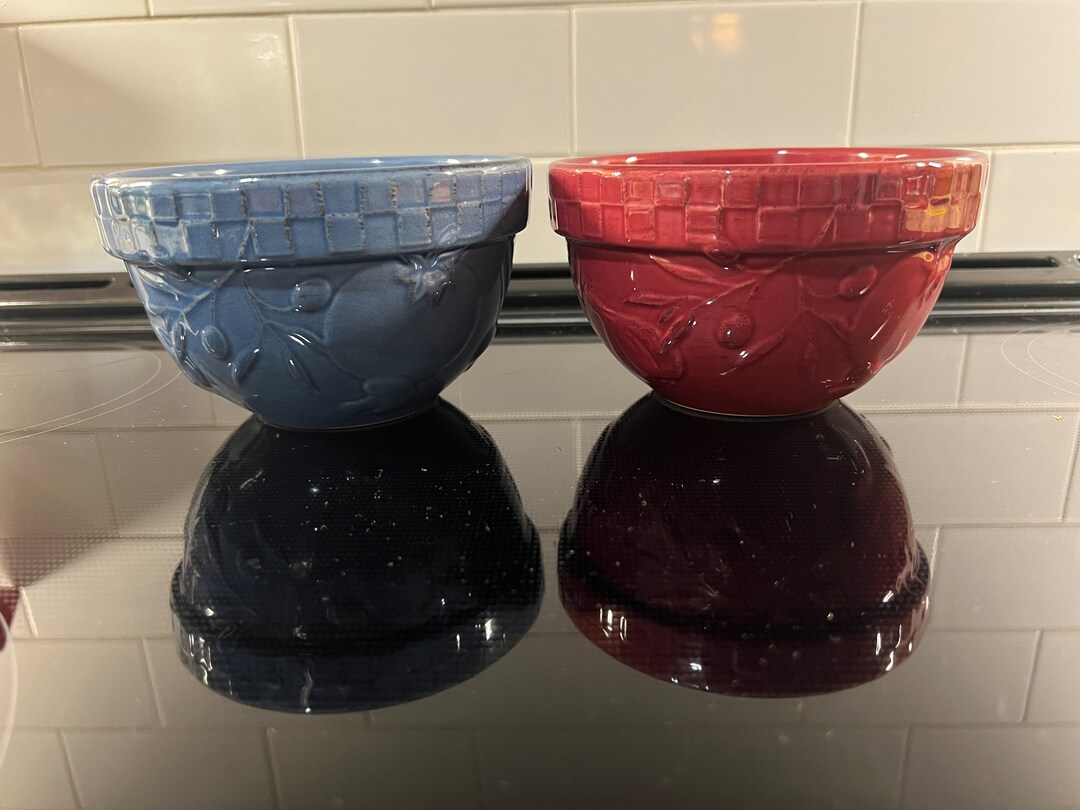 2 Small Stoneware Bowls by Riviera Van Beers "home Grown" Pattern by ...