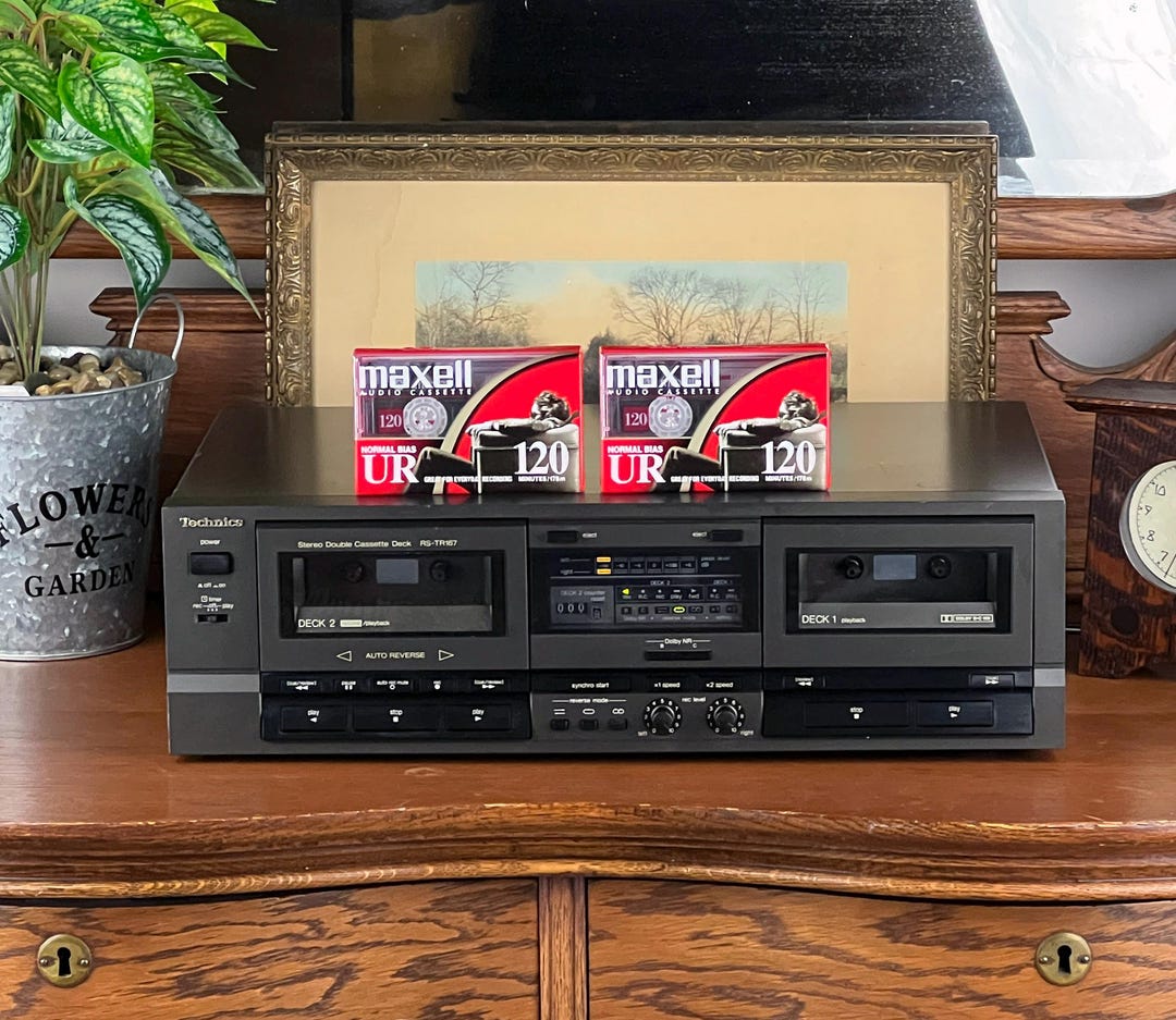 1990 Technics Stereo Double Cassette Deck RS-TR 165 With Dubbing ...