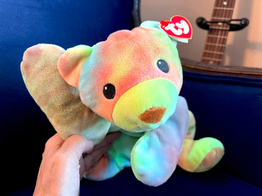Ty "sherbet" Teddy Bear, Pillow Pals Collection, Multi-colored Pastels ...