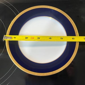 Noritake “valhalla” 4-piece Place Setting: Cobalt Blue, Gold Greek Key ...