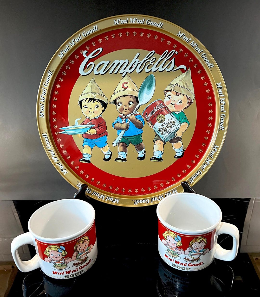 Campbell's Soup Tin Tray With Caucasian, Asian, and African American ...