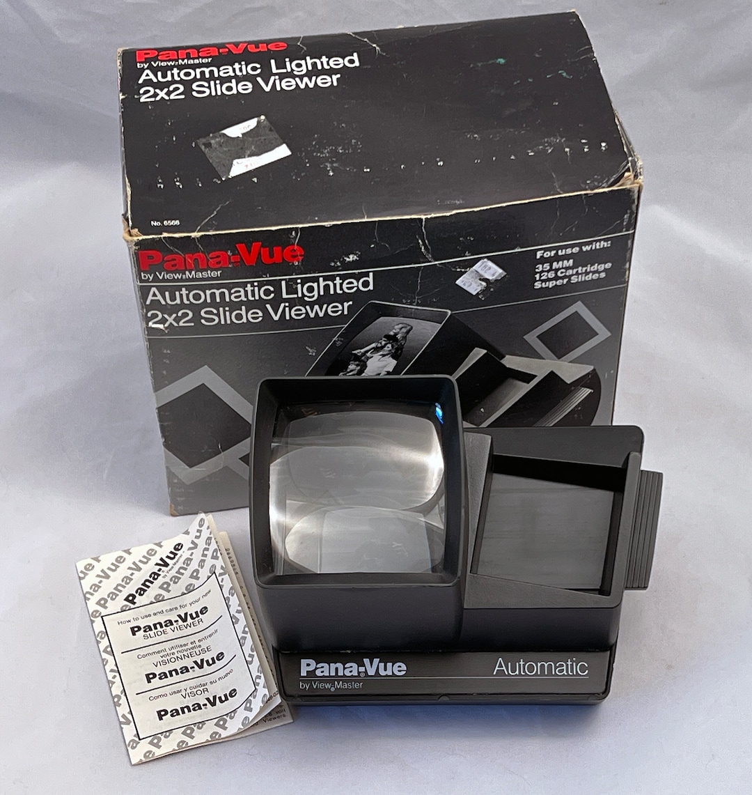 Vintage 35mm Slide Viewer, Pana-vue Automatic Illuminated Slide Viewer ...