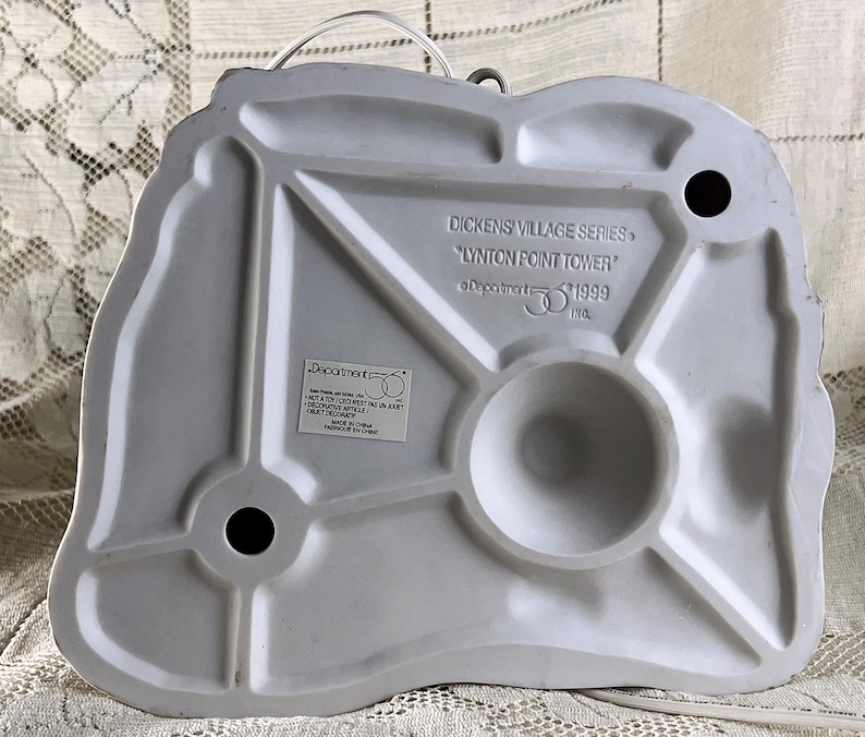 Department 56 Dickens Village: Lighted "lynton Point Tower" Porcelain ...