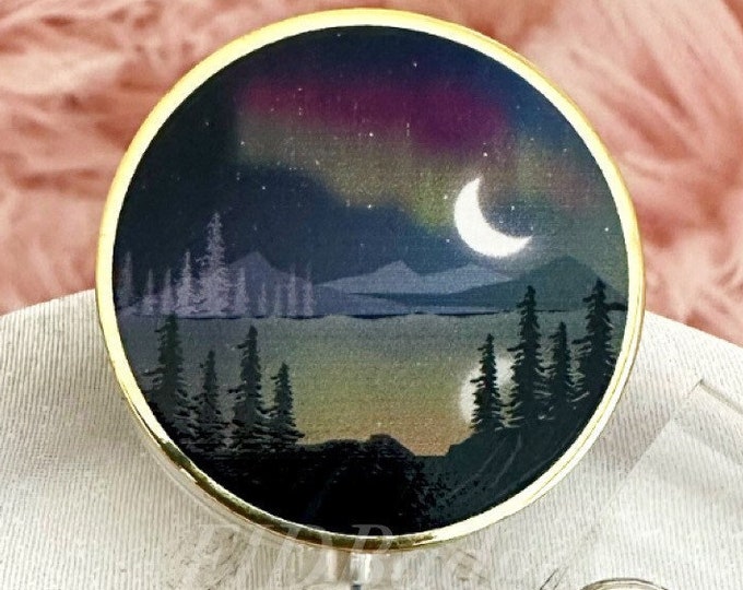 Aurora Borealis Retractable Id Badge Reel Holder - Etsy