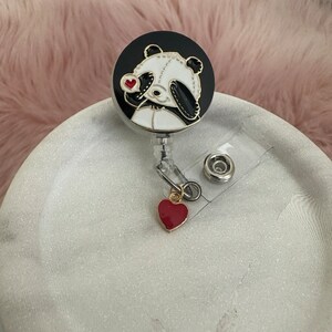 Peek-a-panda Love Retractable Id Badge Reel Holder - Etsy