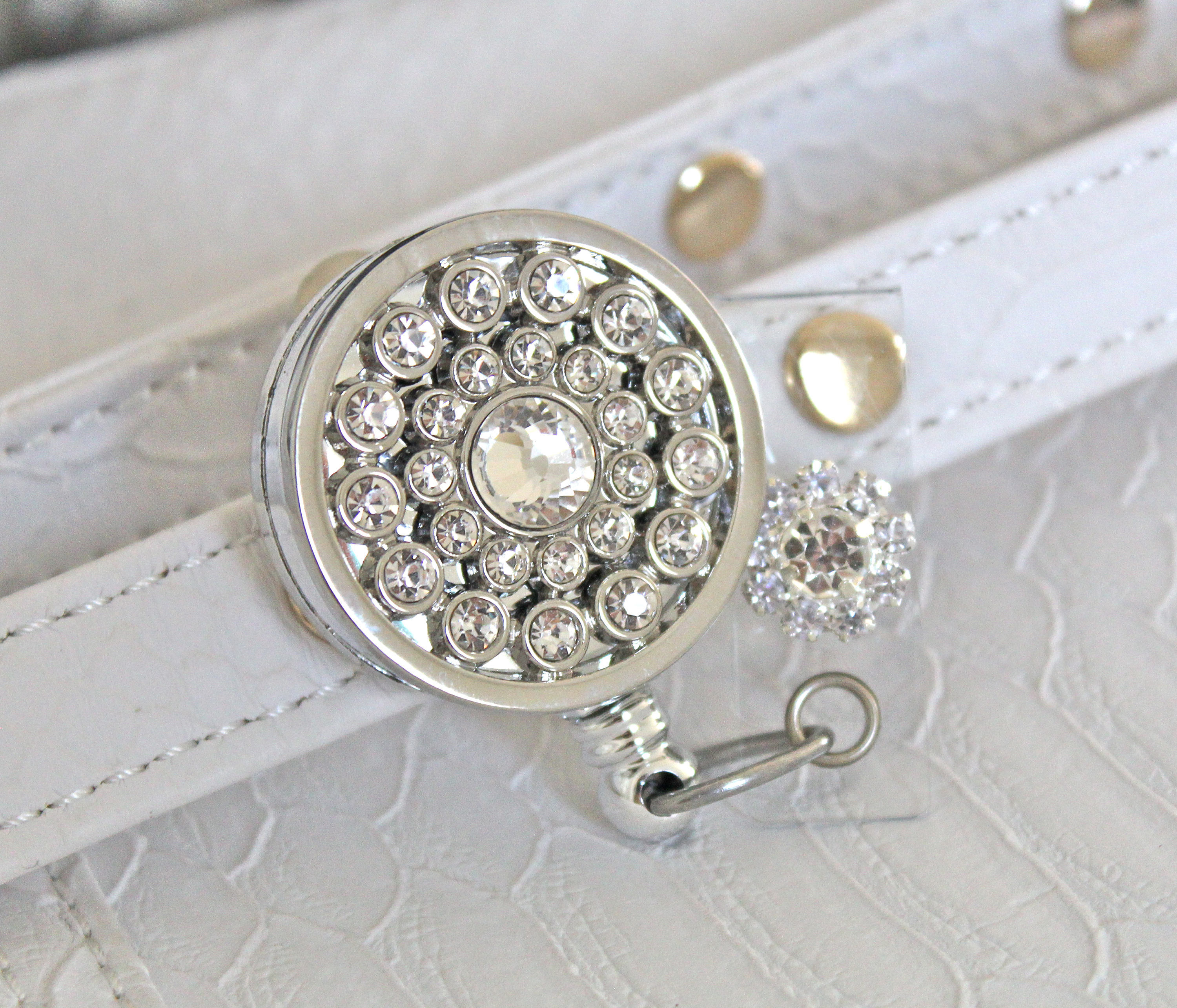 Rhinestone Bling Retractable ID Badge Reel - Etsy