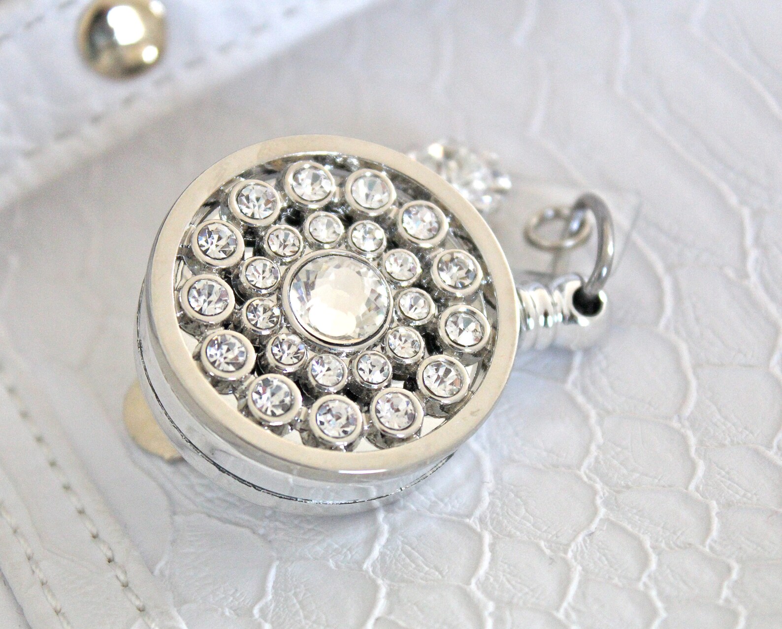 Rhinestone Bling Retractable ID Badge Reel - Etsy